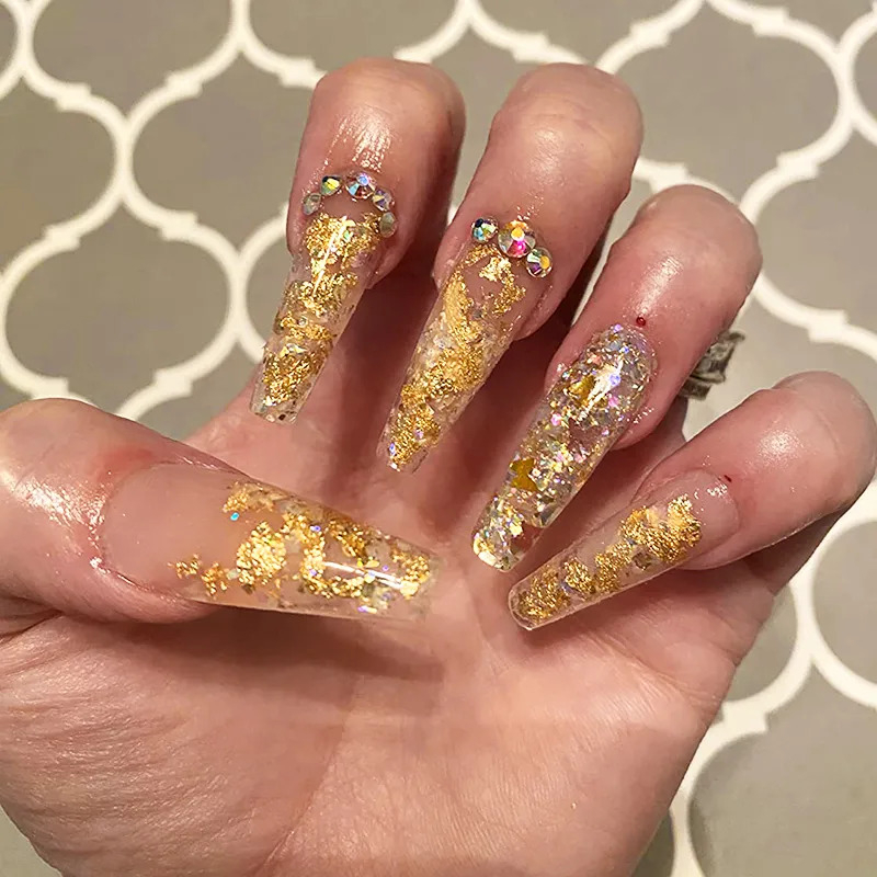 Escamas En Hoja Plata Chan. Papel Resina Epóxica Flake Uñas - HANGAR77