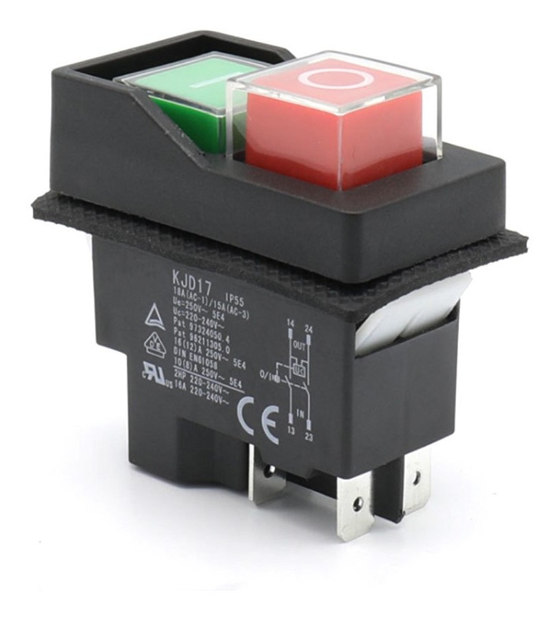 Interruptor Pulsador Electromagnético 220v 16a Kld-28 - HANGAR77