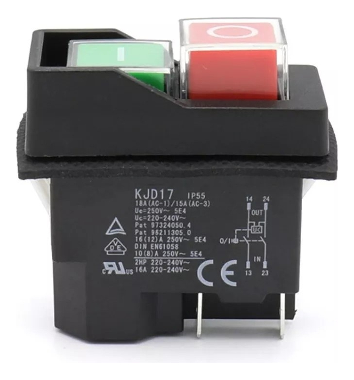 Interruptor Pulsador Electromagnético Herramientas 220v 15a - HANGAR77